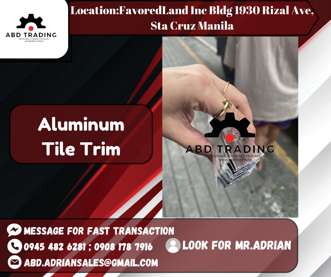Aluminum Tile Trim, Commercial & Industrial, Construction & Building Materials on Carousell