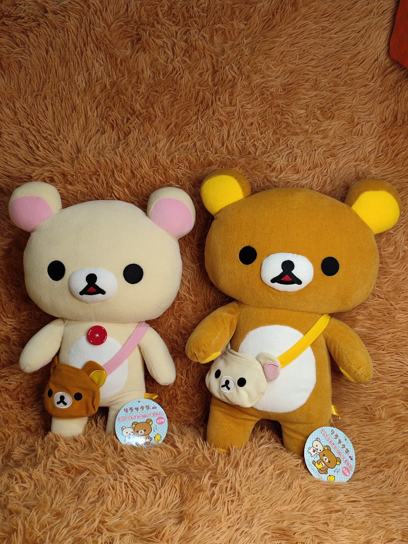Authentic San-X Rilakkuma and Korilakkuma Big Plush Set of 2, Hobbies ...