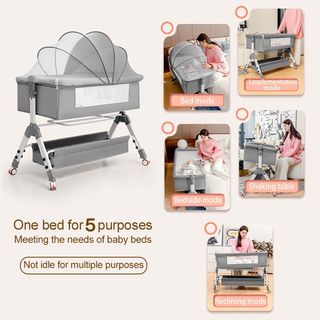 Portable Baby Cot (Can be Open from Side), Babies & Kids, Baby Nursery ...
