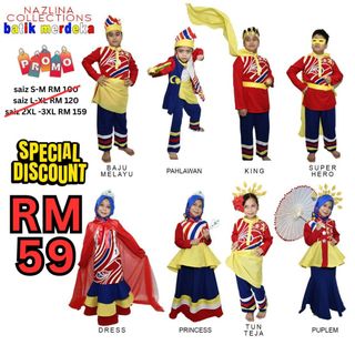 Baju Merdeka Puteri Perak All Set, Babies & Kids, Babies & Kids Fashion ...