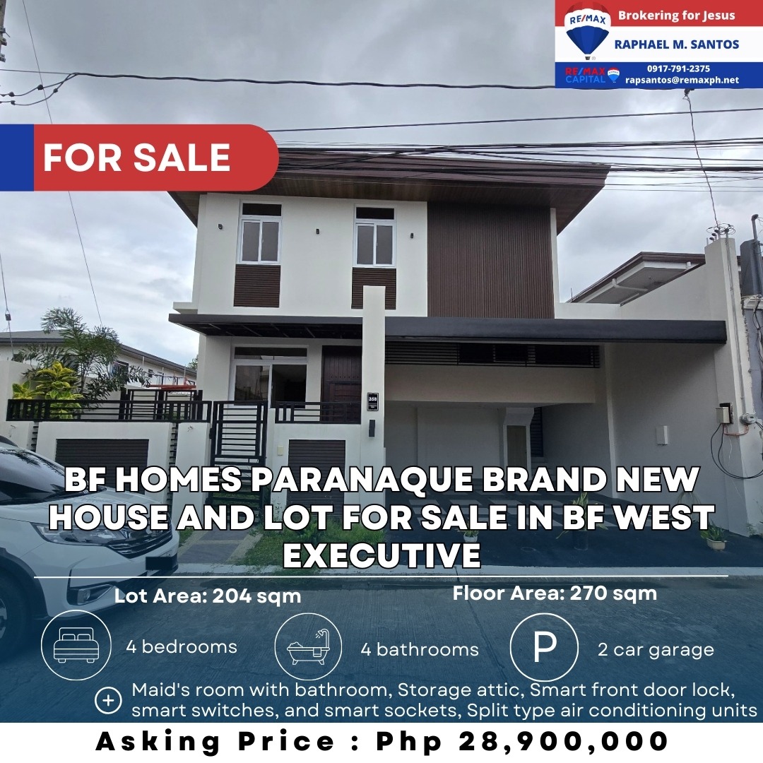 BF Homes Paranaque Brand New House and Lot for Sale in BF West Executive, Property, For Sale ...