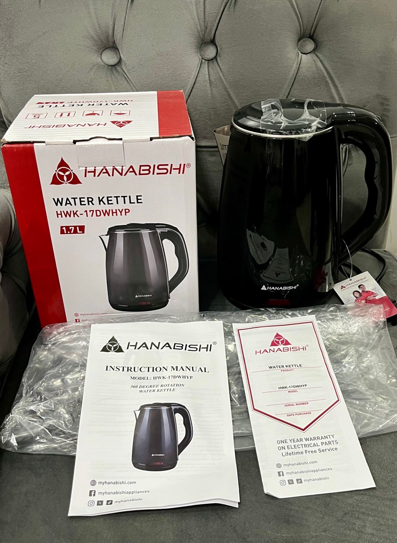 BRAND NEW! ELECTRIC KETTLES - HANABISHI, TV & Home Appliances, Kitchen ...
