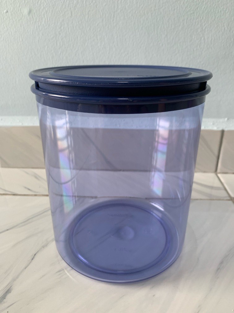 (Brand New) Tupperware Airtight Acrylic Round container, Furniture ...