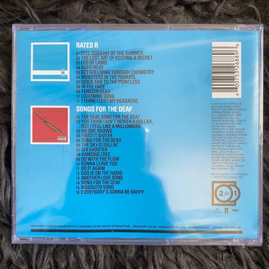 CD QUEEN OF THE STONE AGE Rated R+ Song for the Deaf(2cd), Hobbies ...