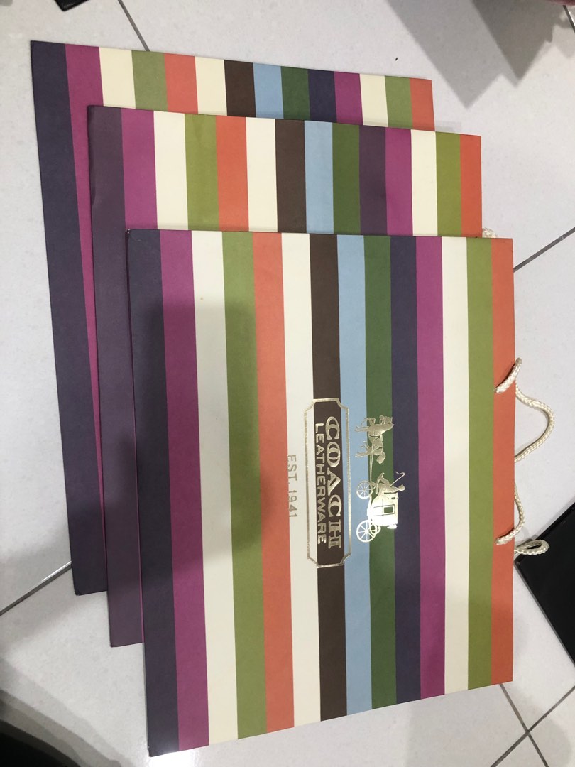 Coach paper bag, Luxury, Accessories on Carousell