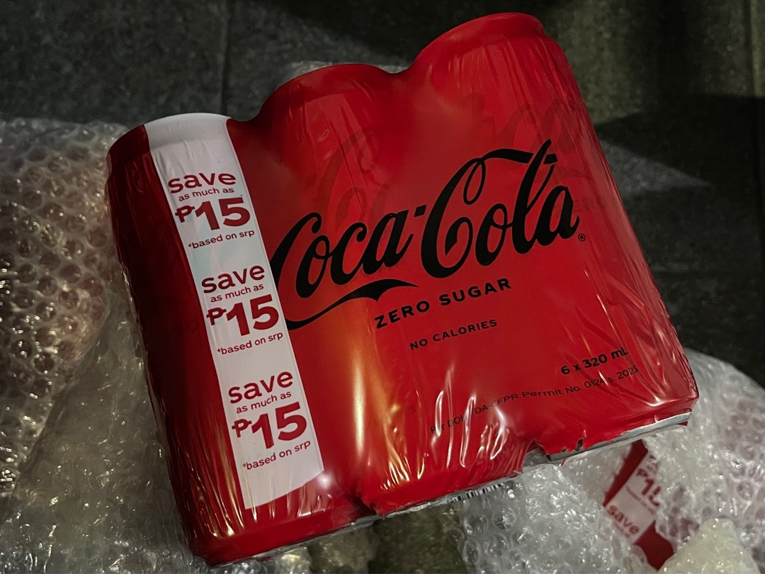 coca cola coke zero 320ml x 6 below srp, Food & Drinks, Beverages on Carousell
