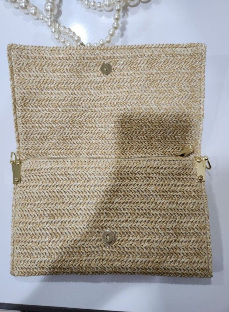 Dior beauty raffia pouch, Women's Fashion, Bags & Wallets, Purses ...