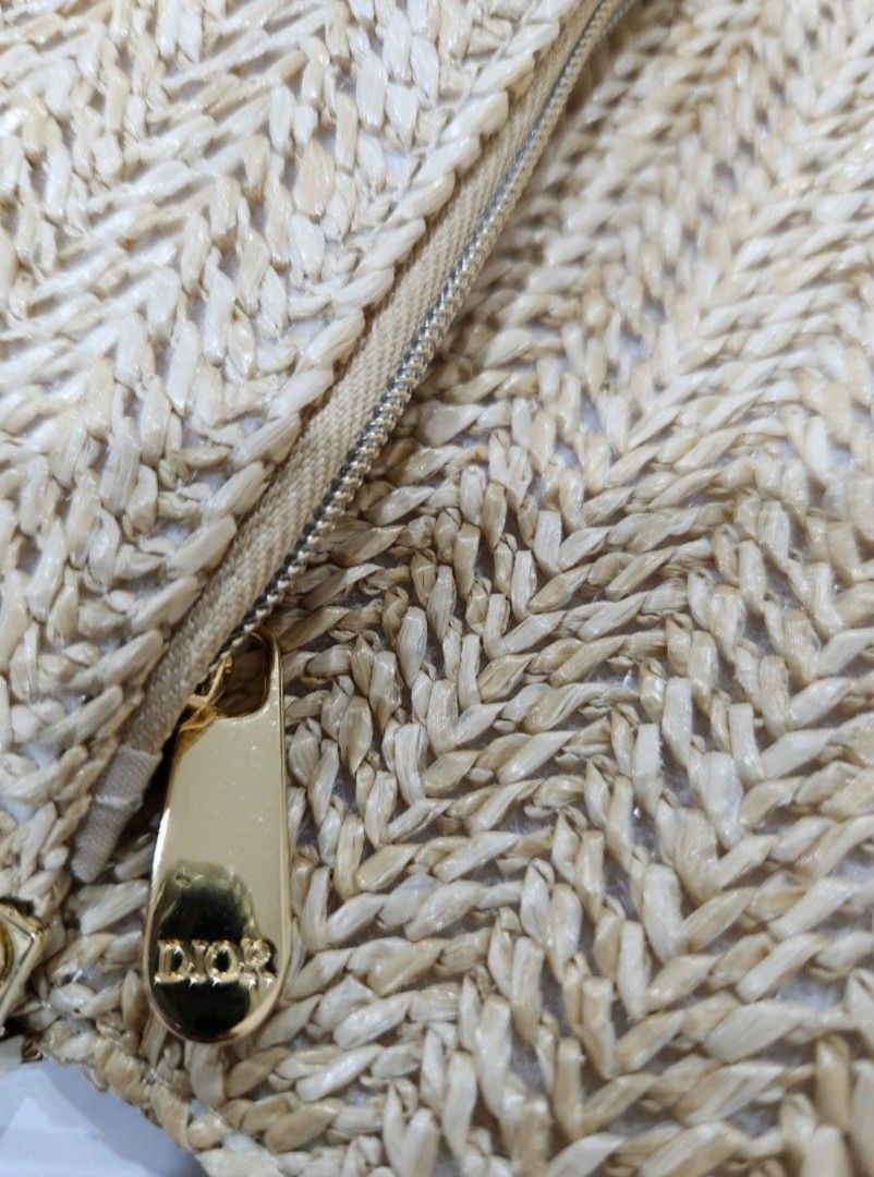Dior beauty raffia pouch, Women's Fashion, Bags & Wallets, Purses ...