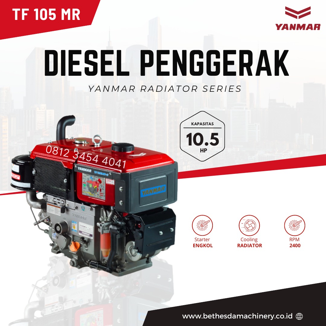 Engine Penggerak 10.5 HP Diesel Yanmar TF 105 MR-di Manual, Motor di Carousell
