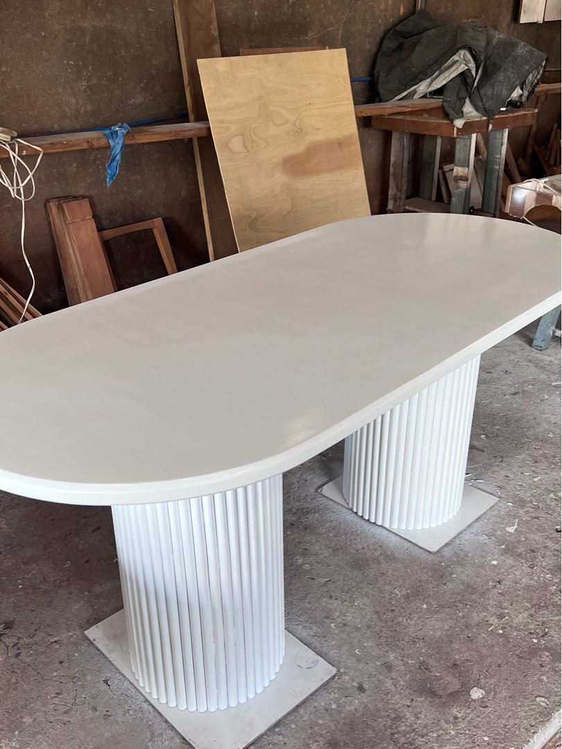 Fluted table, Furniture & Home Living, Furniture, Tables & Sets on ...
