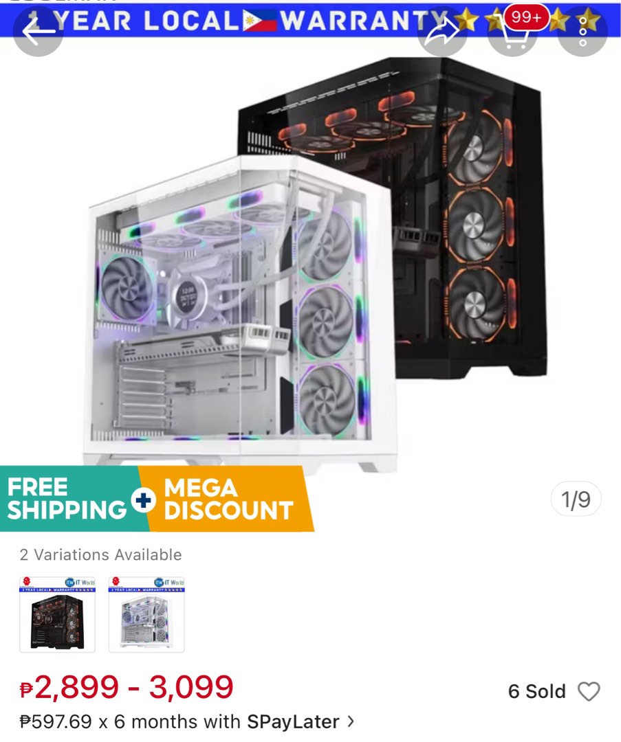 FS: Coolman Spectra Luxe ATX Tempered Glass (Black), Computers & Tech ...