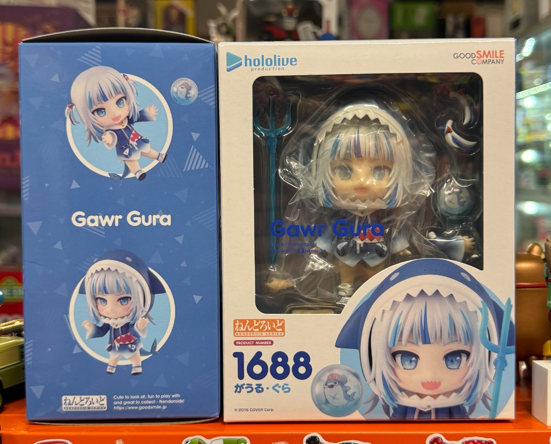Goodsmile 1688 黏土人 Nendoroid Gawr Gura hololive 可動模型 figure, 興趣及遊戲, 玩具 & 遊戲類 - Carousell