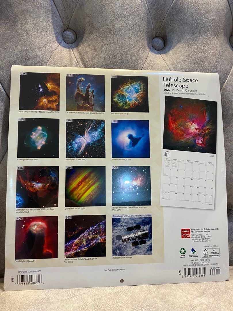Hubble telescope 2023 calender, Hobbies & Toys, Collectibles ...