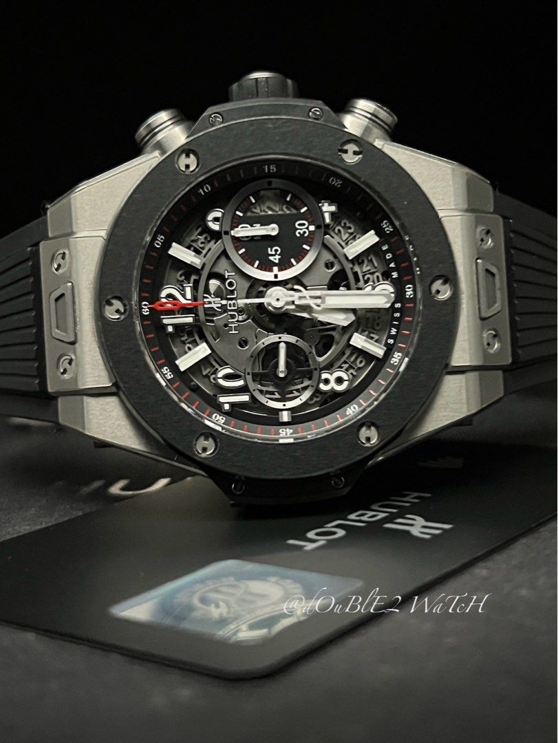 Hublot Big Bang Unico Chronograph Titanium Ceramic Bezel 44mm Skeleton ...