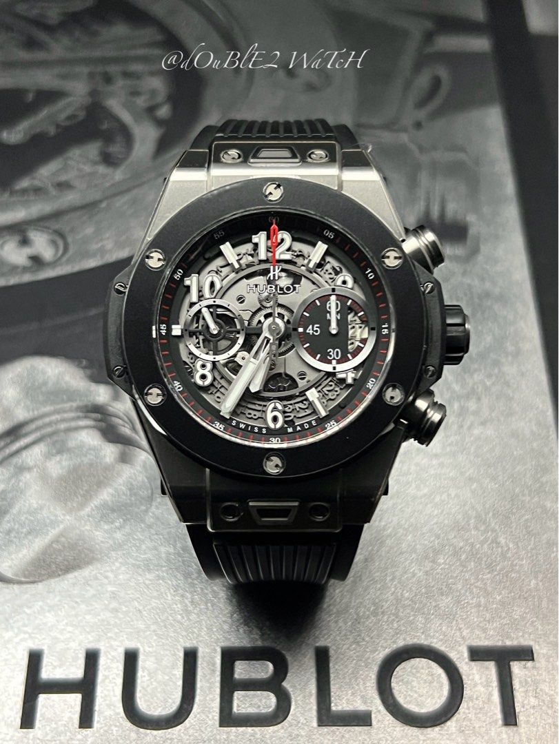 Hublot Big Bang Unico Chronograph Titanium Ceramic Bezel 44mm Skeleton ...