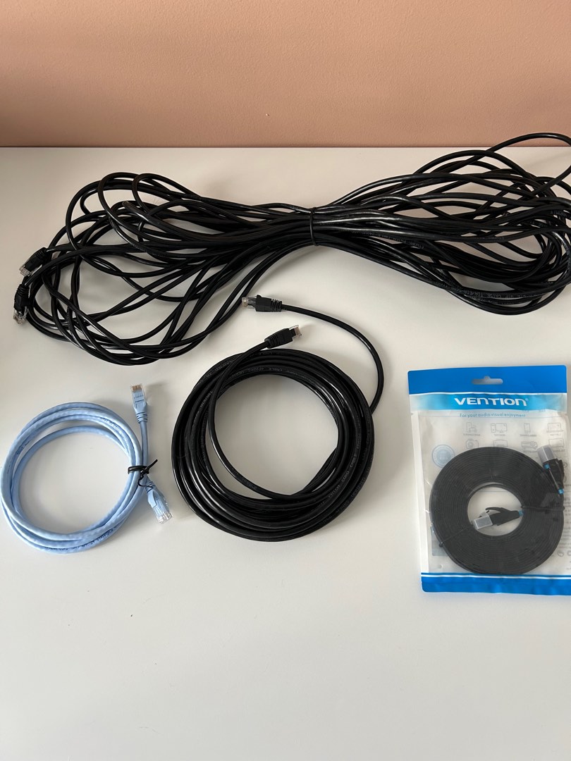 INTERNET LAN CABLE: 4 sets 7m, 20m, 5m, Mobile Phones & Gadgets, Mobile ...