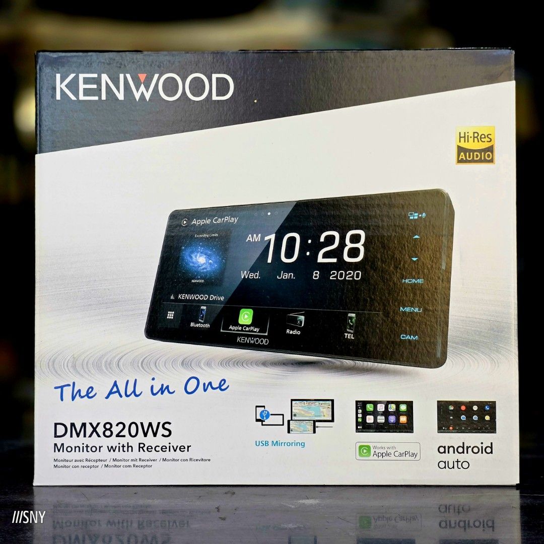 Kenwood DMX820WS Apple Carplay Android Auto MIrrorlink Radio DMX 820WS ...