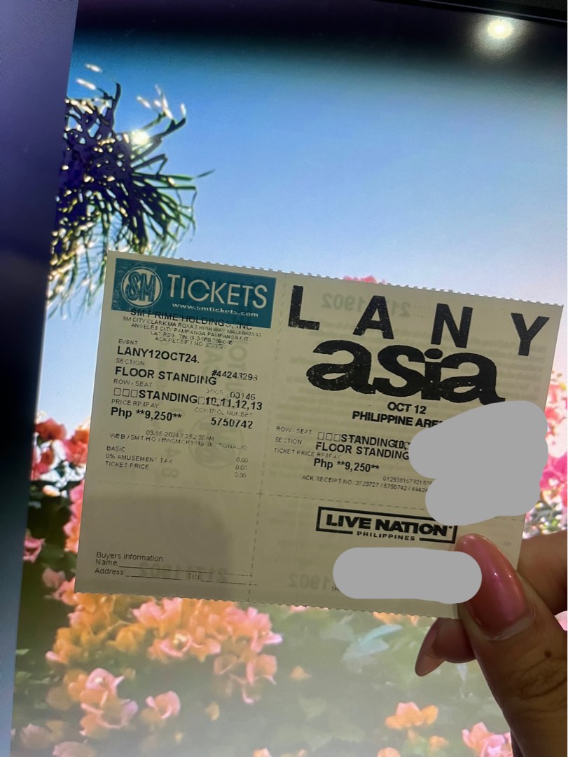 LANY The Blur Tour: Floor Standing Ticket, Tickets & Vouchers, Event ...