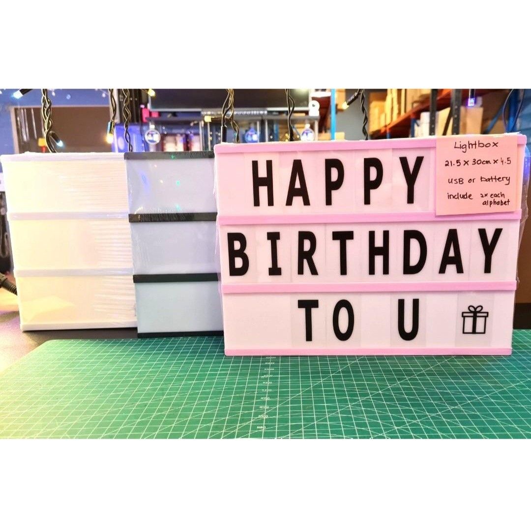 CLEARANCE LED Cinematic Lightbox with alphabet number letter cards A4 ...