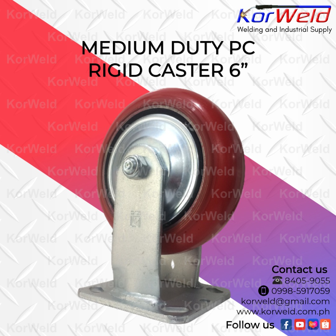 Medium Duty PC Caster Wheel - Fixed/Rigid, Commercial & Industrial ...