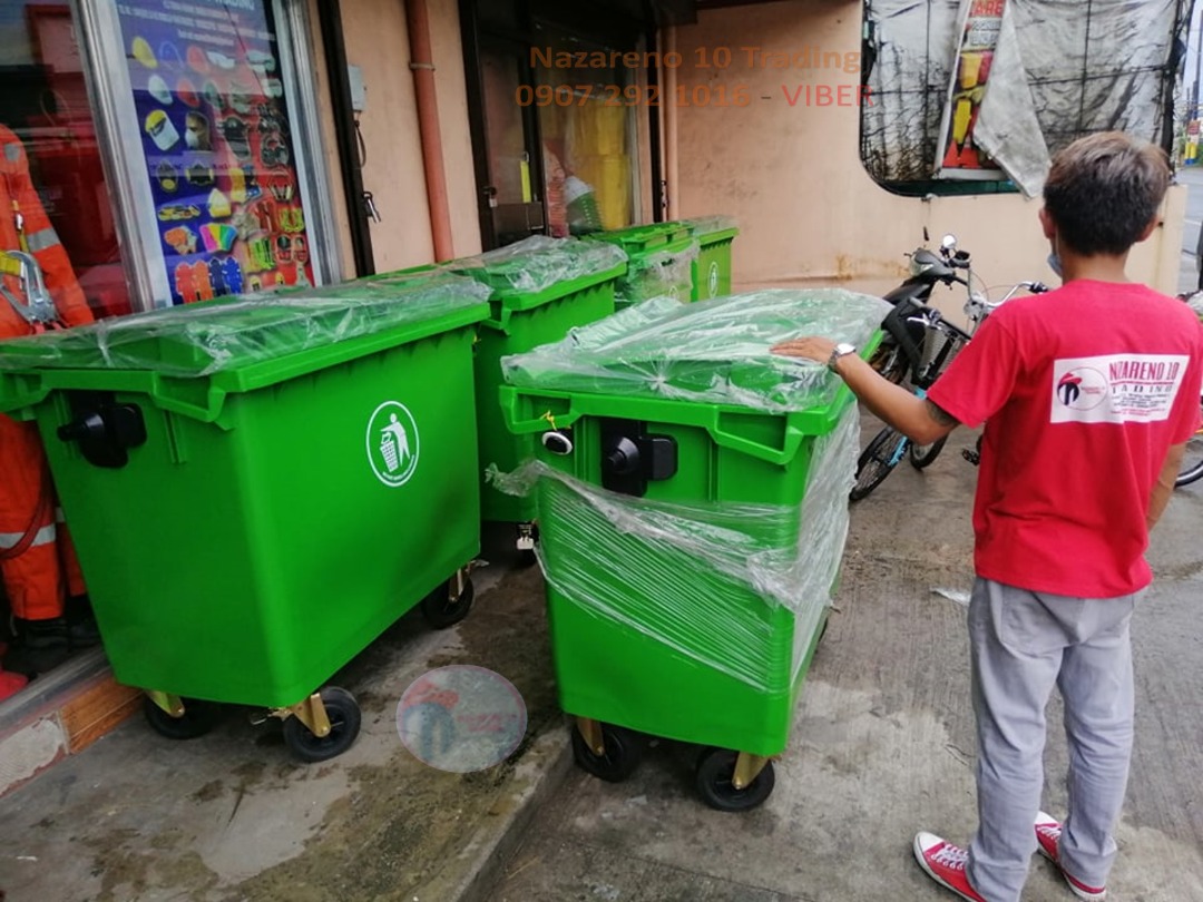 Mobile bin trash bin w/wheels 1100Liters 488, Furniture & Home Living ...