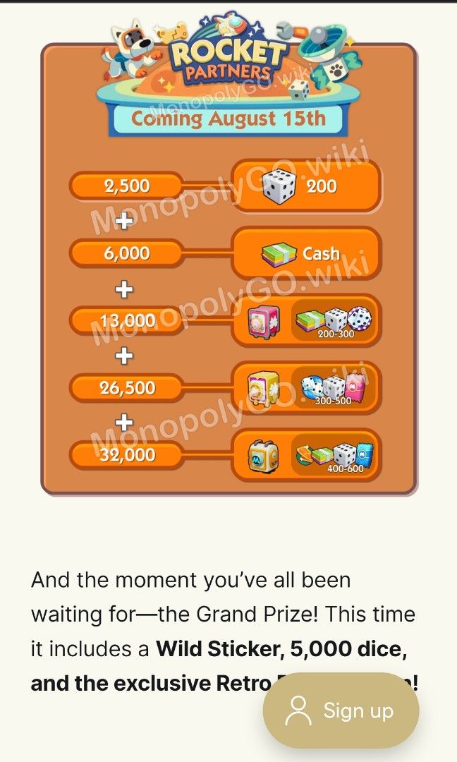 🚀MONOPOLY GO ROCKET PARTNERS🚀 AUGUST 2024, Video Gaming, Gaming ...
