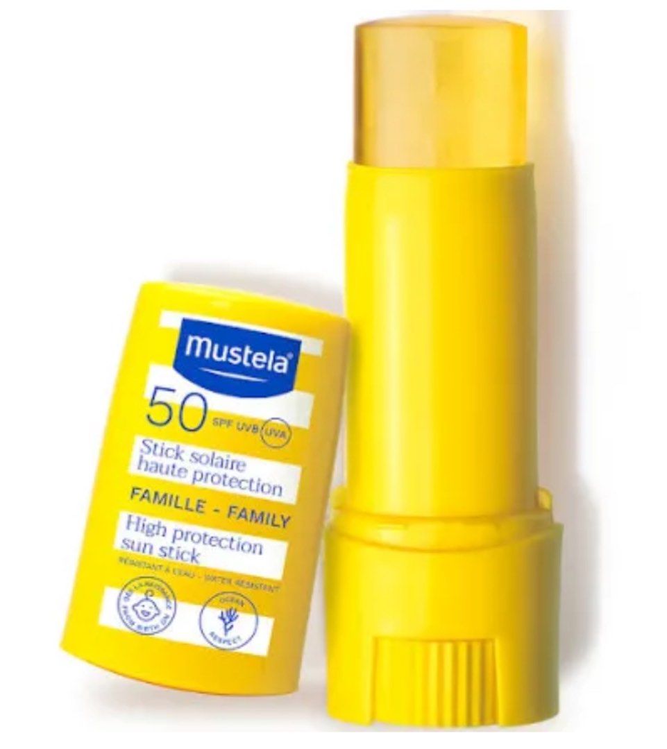 Mustela SPF50 family sun stick, Babies & Kids, Bathing & Changing, Baby ...