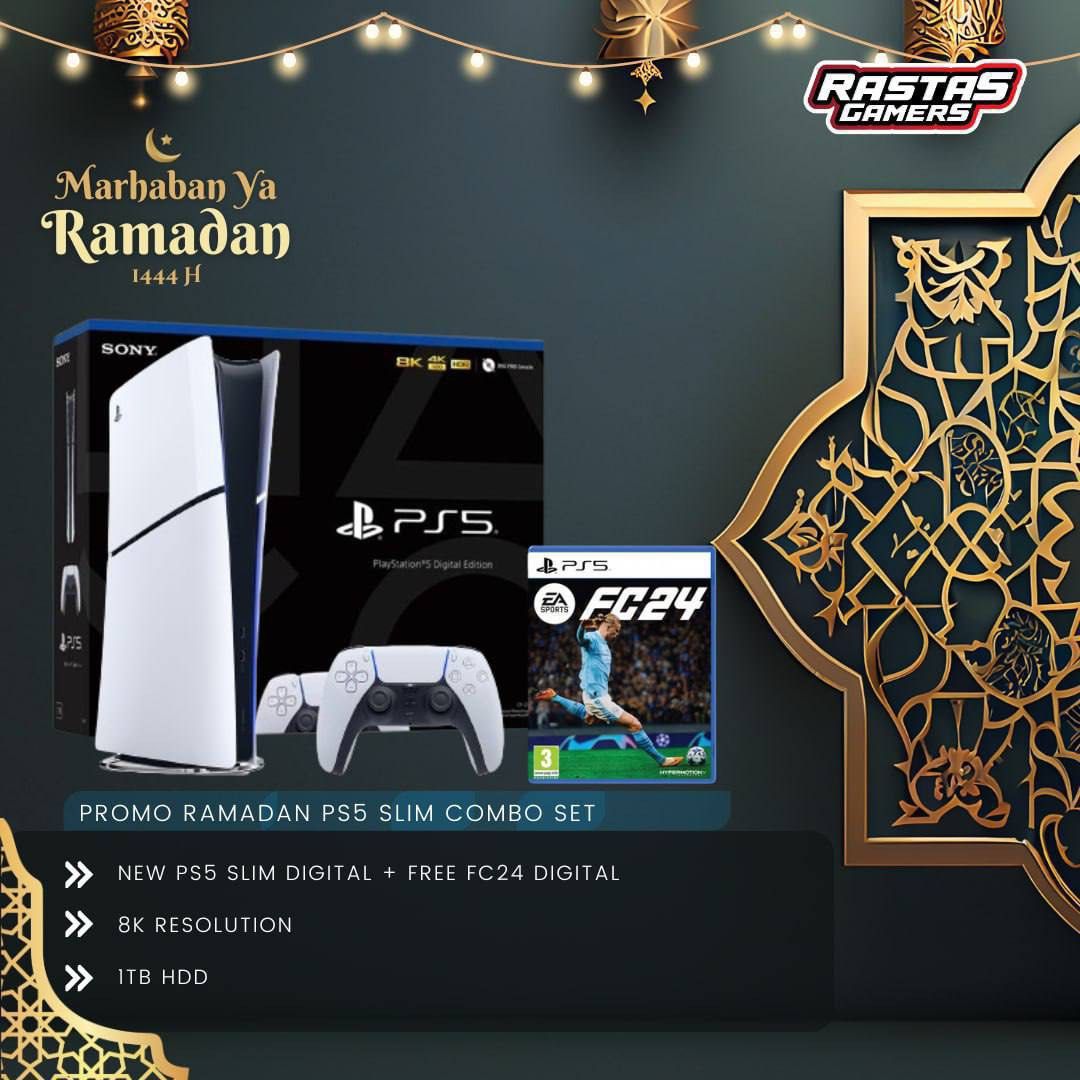 NEW PS5 Slim Digital Free FC24, Video Gaming, Video Game Consoles ...