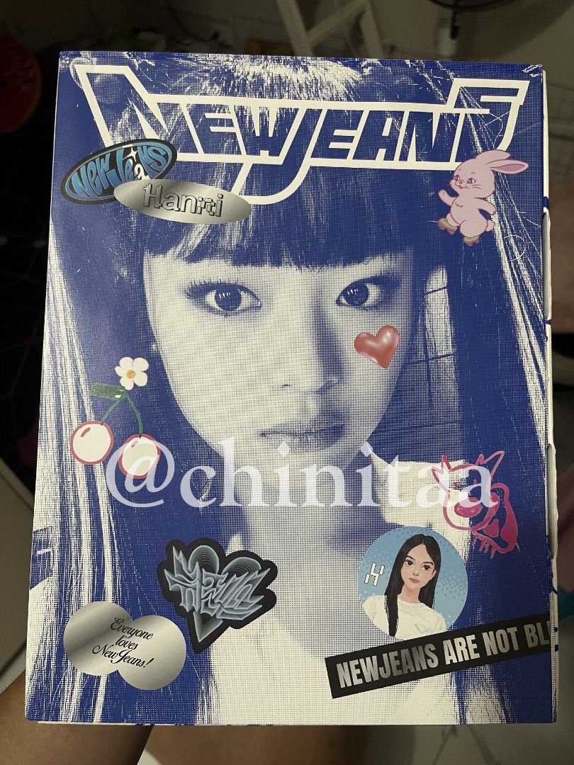 Newjeans Hanni Albums X Bunini Set Bluebook Beach Bag Omg Pink
