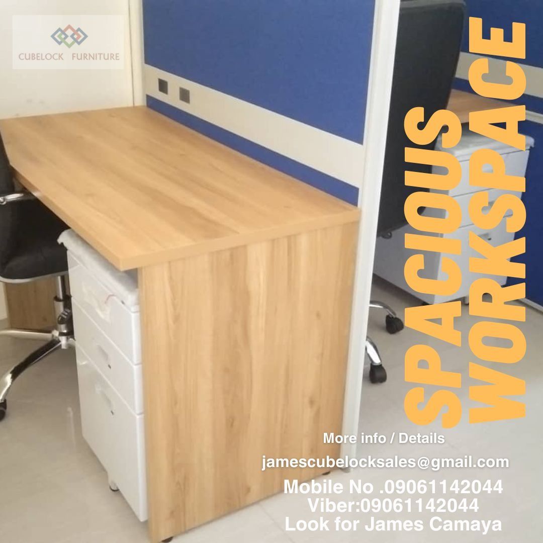 Office Partition Full Fabric /laminated Table Top, Furniture & Home ...