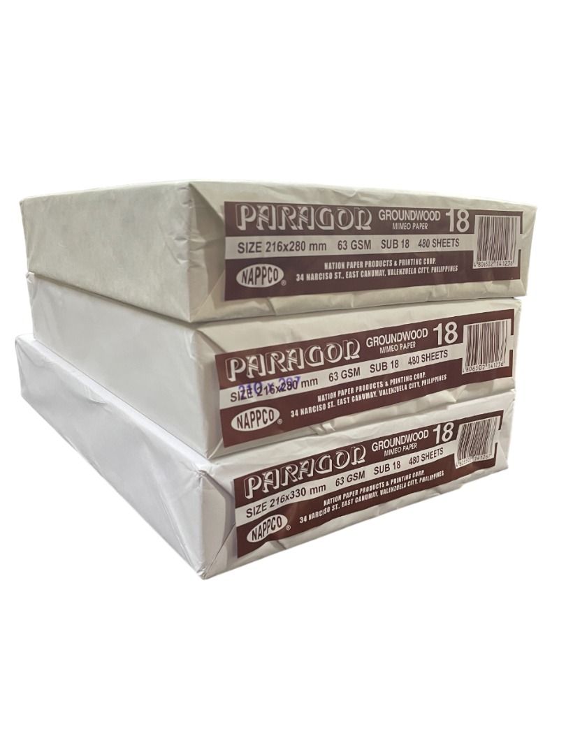 Paragon Groundwood Mimeo Paper 63 GSM Substance 18 480 sheets per ream ...