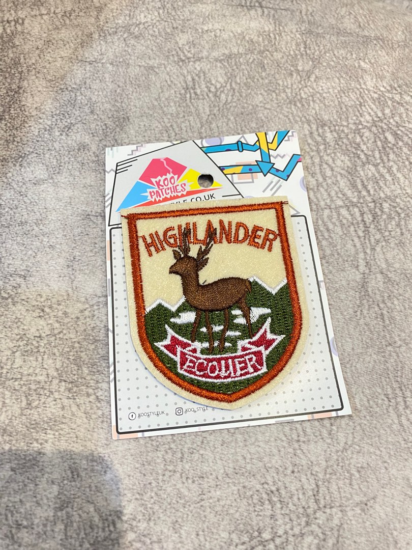 Highlander Deer Patch iron on, Hobbies & Toys, Collectibles ...