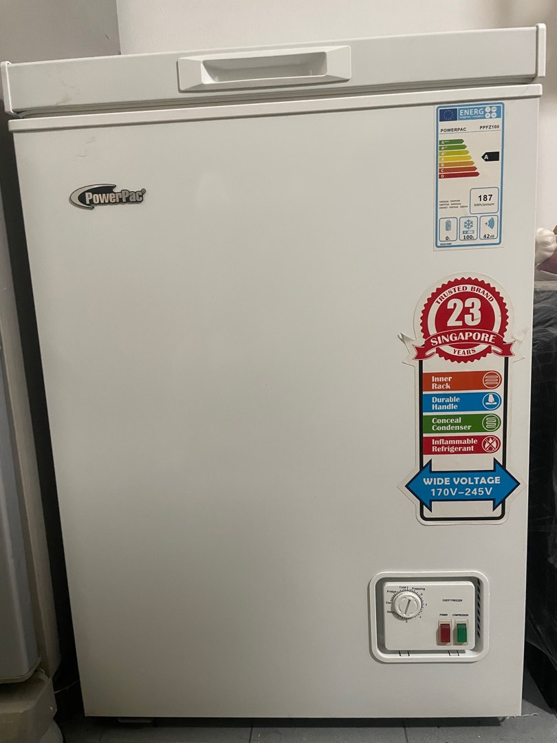 PowerPac Freezer 100L, TV & Home Appliances, Kitchen Appliances ...