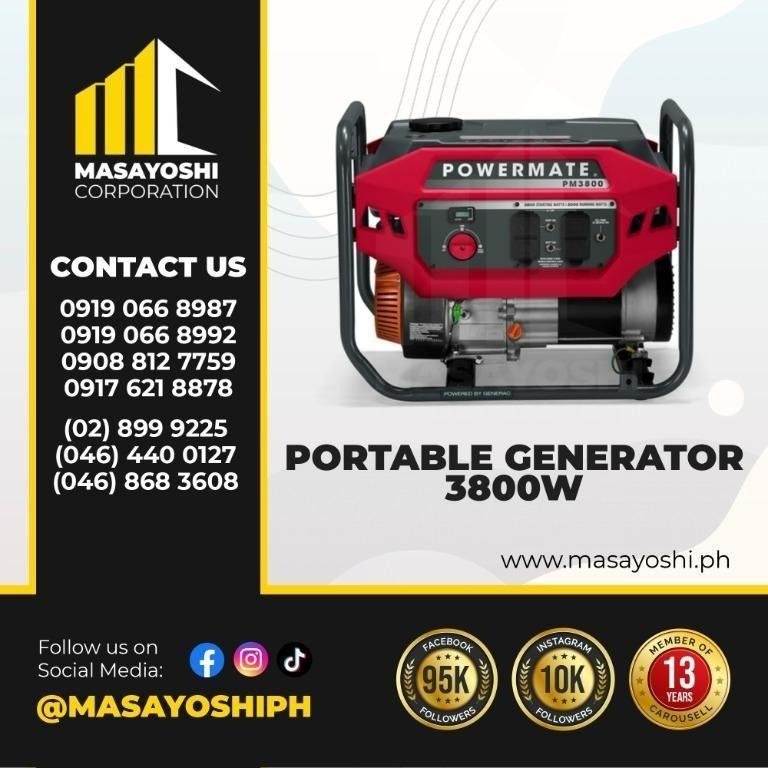 Powermate Portable Generator 3800W | PM3800 | Power Generator ...