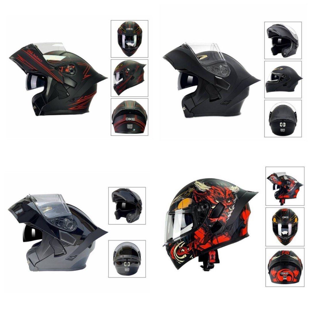 QIKE motorbike dual visor modular helmet with DOT and CCC certificate ...