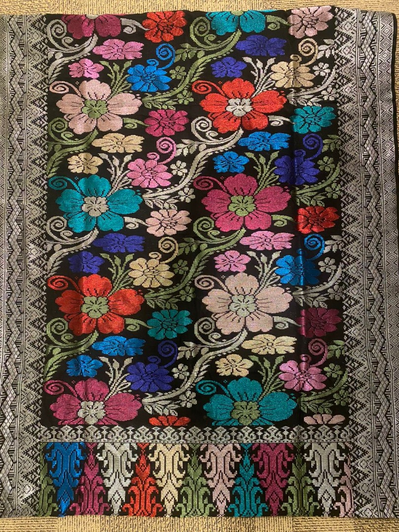 Samping / Sampin Songket Royal HD Multicolor Bunga Raya untuk Nikah ...