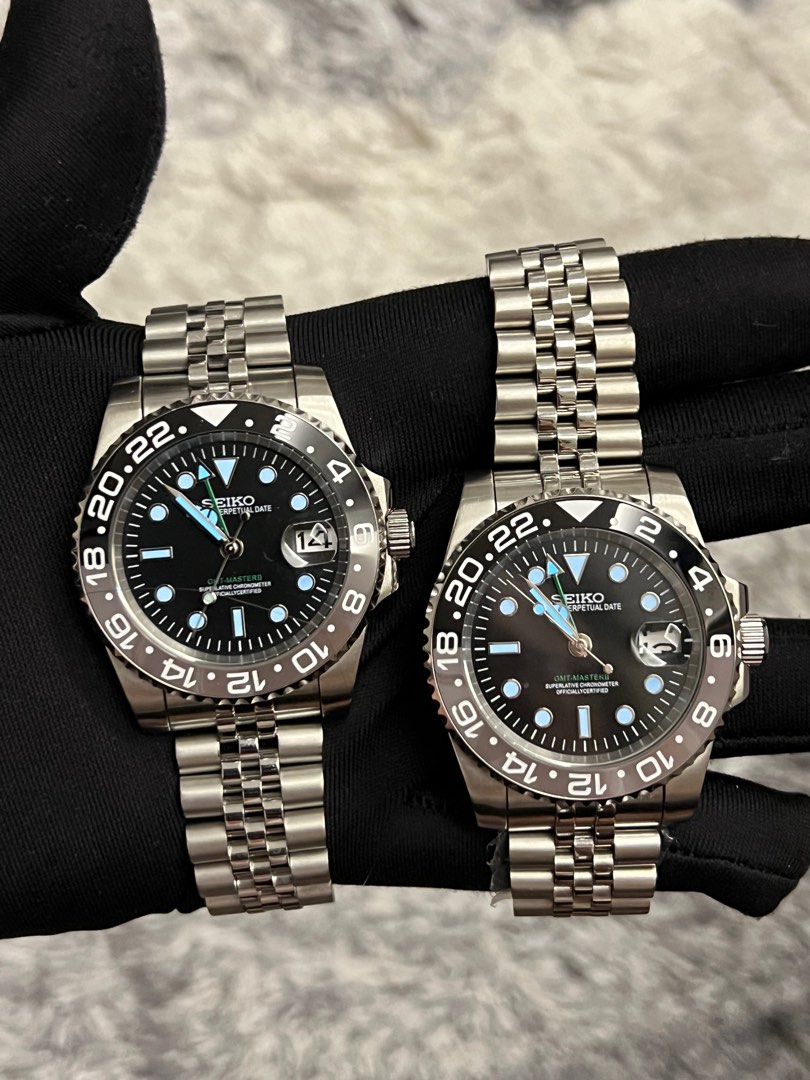 Seiko mod Bruce Wayne custom gmt, Men's Fashion, Watches & Accessories ...