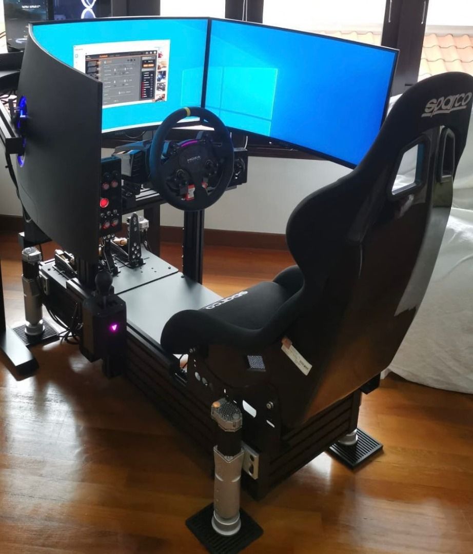 SIMFAI MPRS PRO RACING SIMULATOR 6DOF FULL MOTION WITH 4 ACTUATORS FOR ...