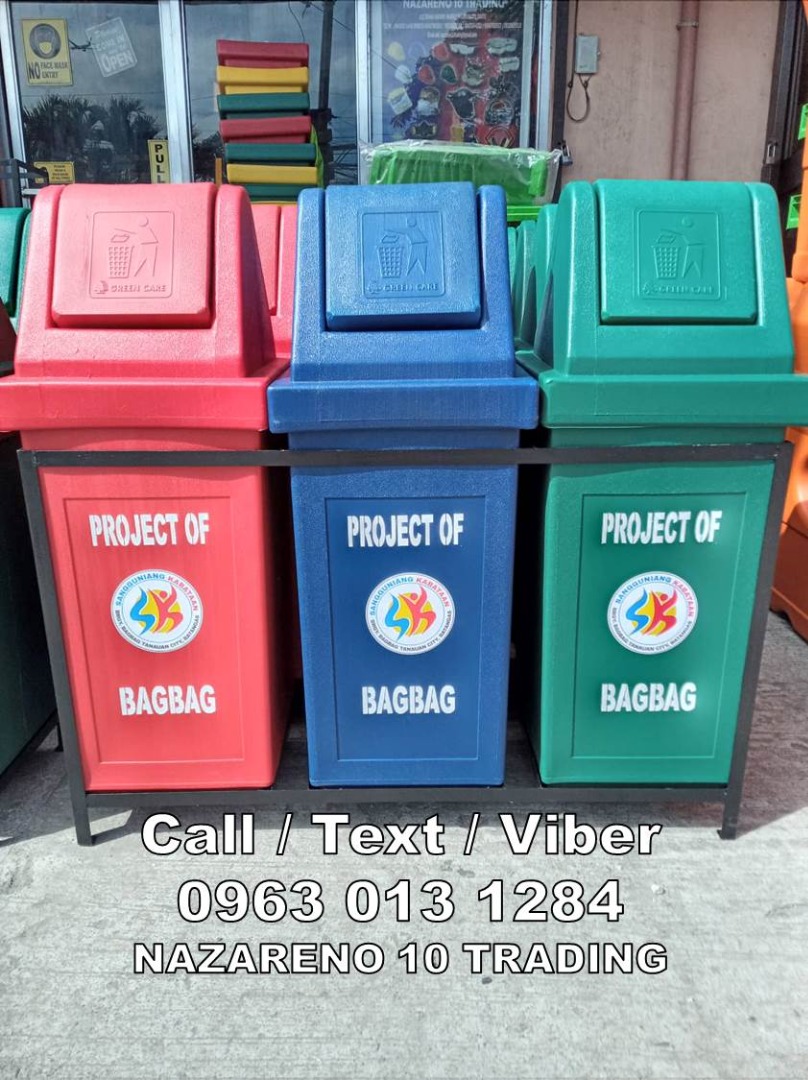 Swing Type Bin Trash Bin Hooded Bin Trash Bin, Furniture & Home Living ...