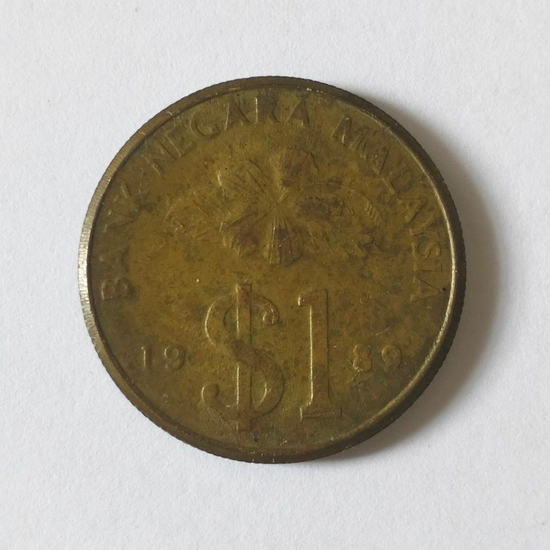 Syiling RM1 ($1) Bunga Raya (1989), Hobbies & Toys, Collectibles ...