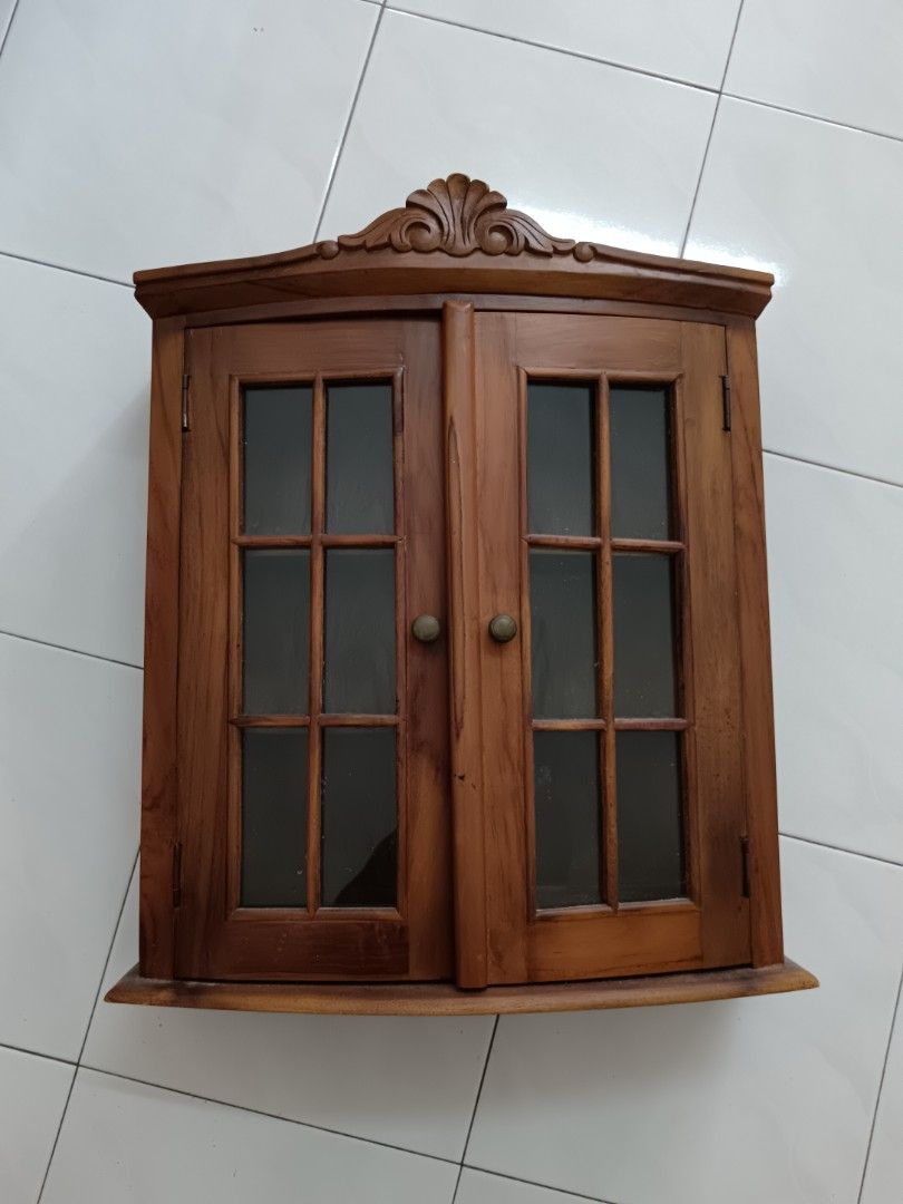 Teak wood mini hanging deco rack, Furniture & Home Living, Home Decor ...