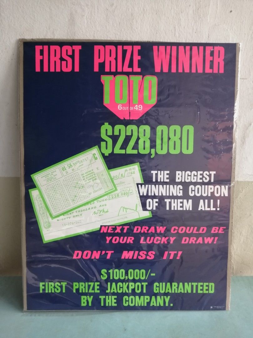 Vintage 1969 Toto Poster Singapore Pools, Hobbies & Toys, Memorabilia ...