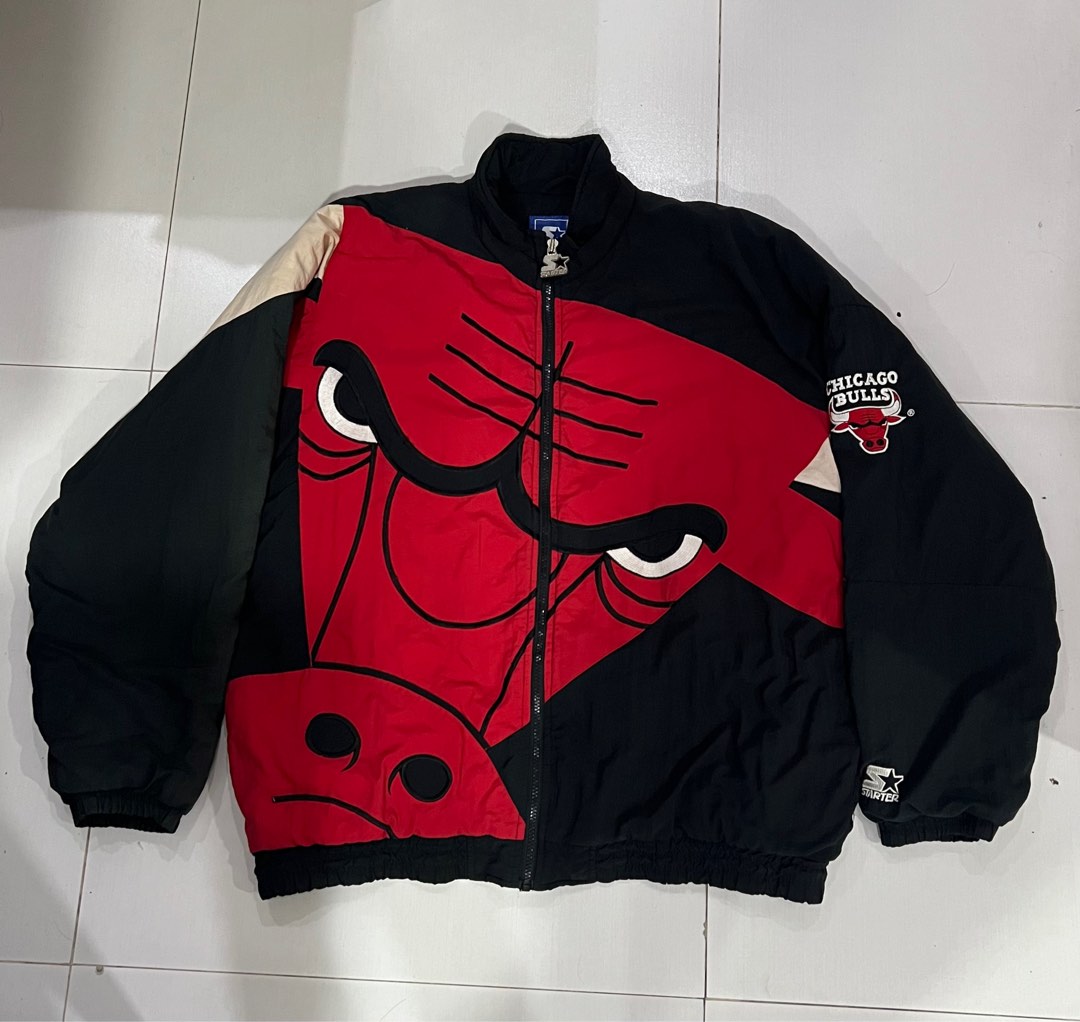 Vintage 1990-91 Chicago Bulls NBA Jordan Big Mascot Graphic Puffer ...