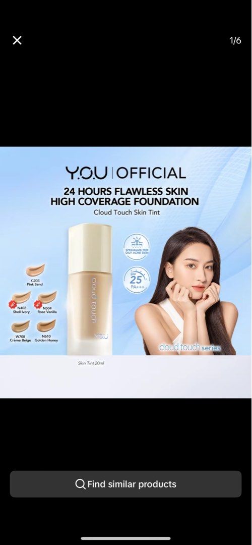 YOU Cloud Touch Tinted / Foundation, Beauty & Personal Care, Face ...