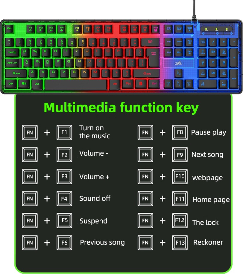 Zeus K988 ( Darth-Vader ) Real RGB Mechanical Feel Gaming Keyboard ...