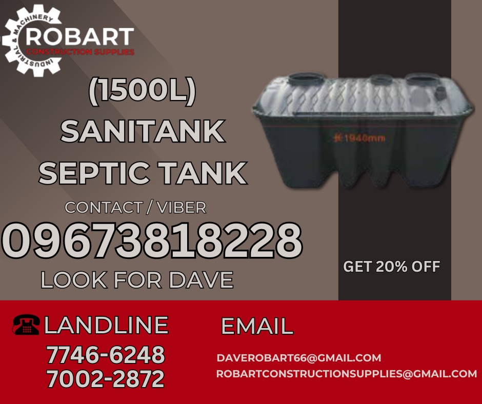 1500L SEPTIC TANK, Commercial & Industrial, Industrial Equipment on ...