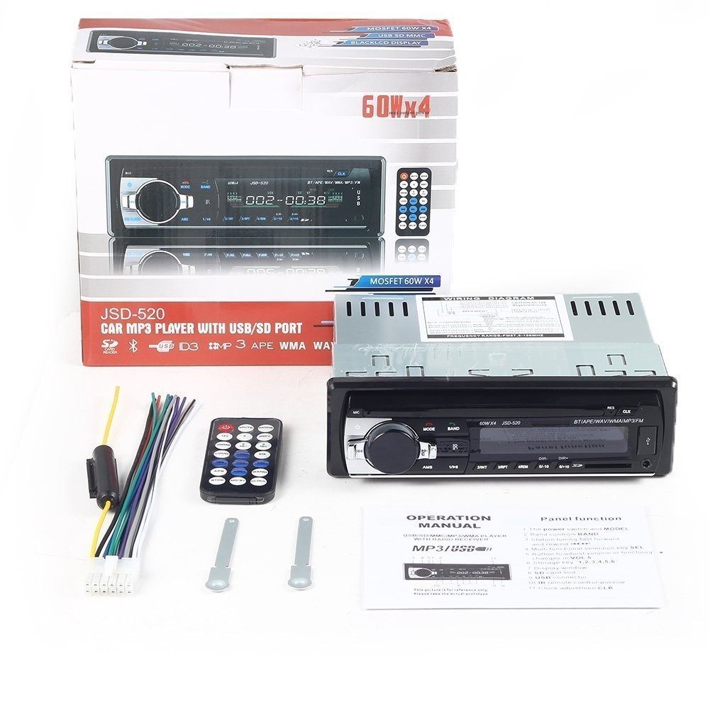 24V Bluetooth Truck / Bus Stereo USB MP3 SD Auxin 1DIN, Car Parts ...