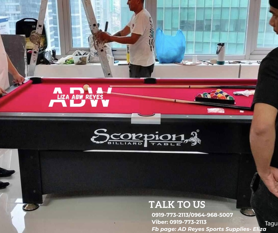 4x8ft. MDF SCORPION BILLIARD TABLE WITH RACK, Sports Equipment, Sports ...