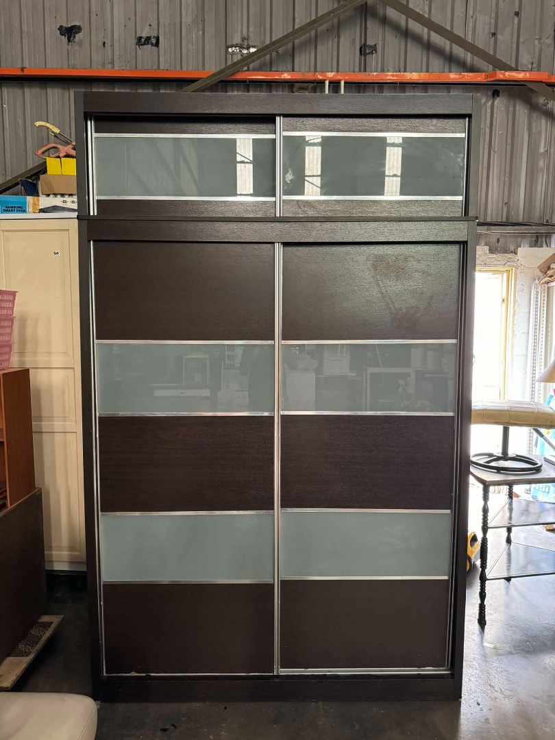5x8ft Almari Baju Sliding 4 Door Wardrobe Closet, Furniture & Home ...