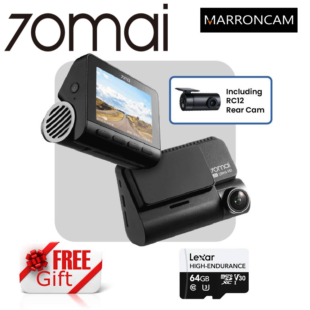 70mai A810 4K Dash Cam Dual Vision Car Recorder with GPS ADAS, Photography, Video Cameras on ...